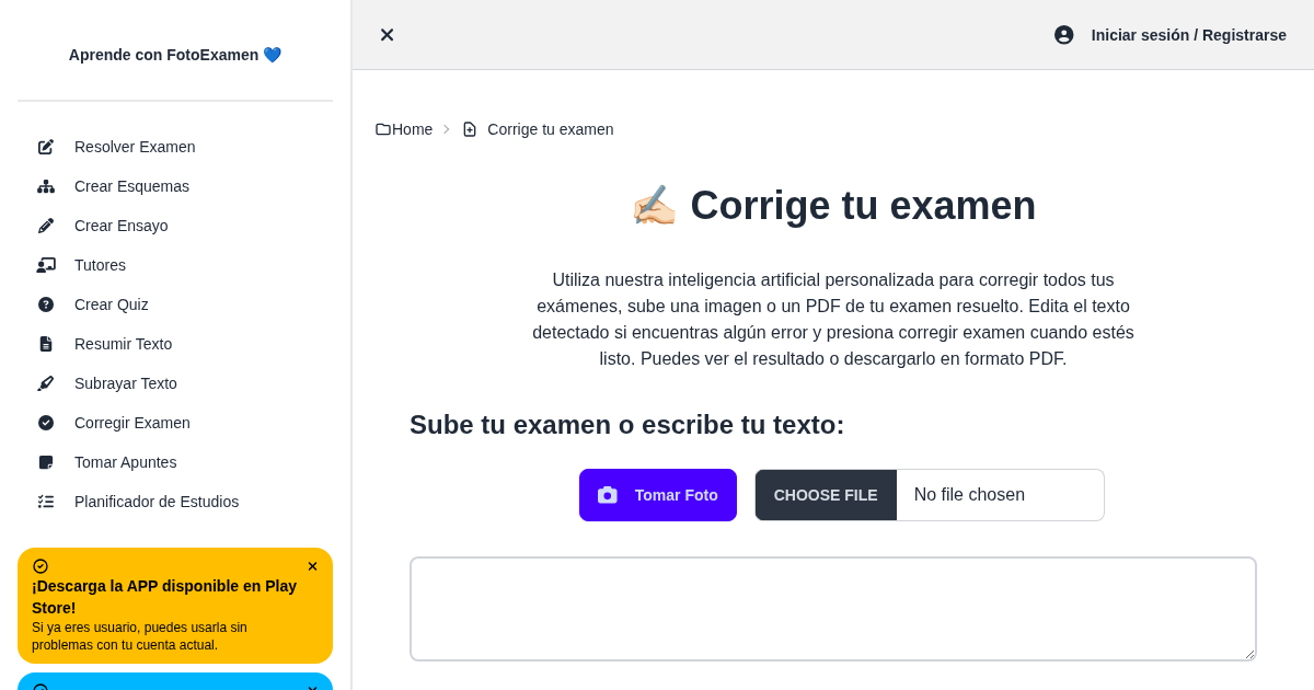 FotoExamen: Resuelve Exámenes con IA - Ayuda Tareas