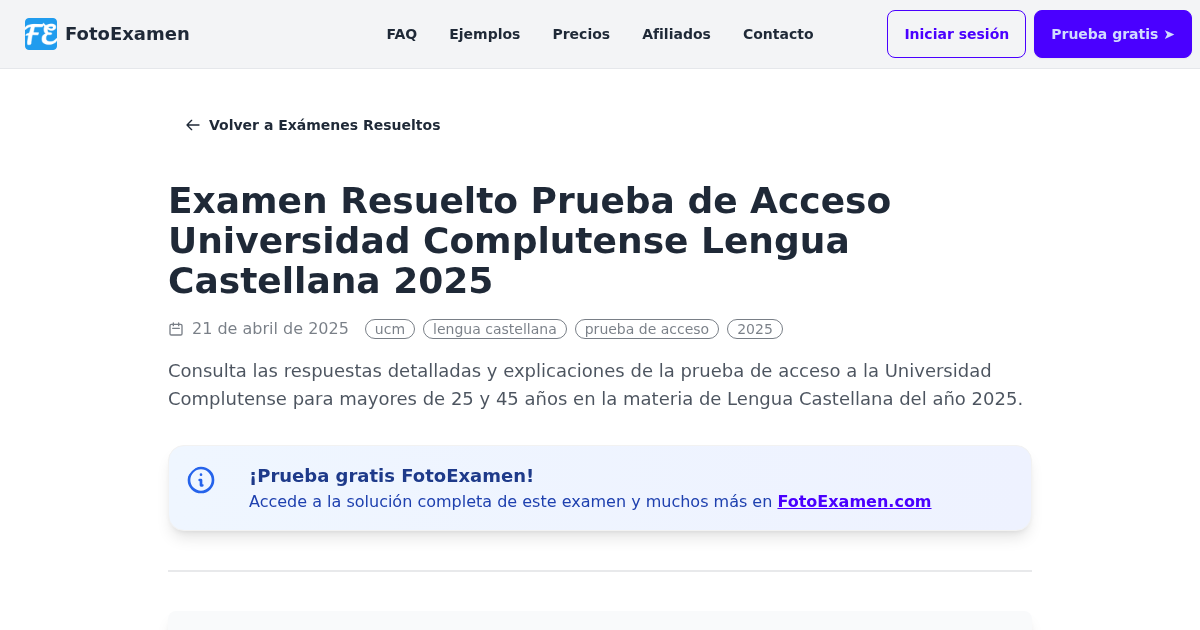 FotoExamen: Resuelve Exámenes con IA - Ayuda Tareas