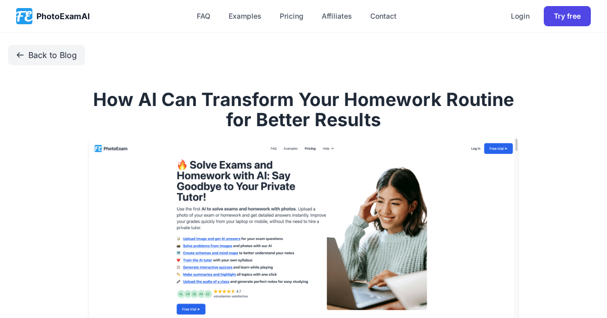 PhotoExamAI: AI Homework Helper & Solver