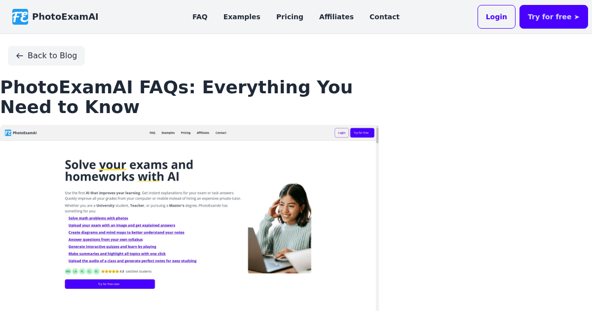 PhotoExamAI: AI Homework Helper & Solver