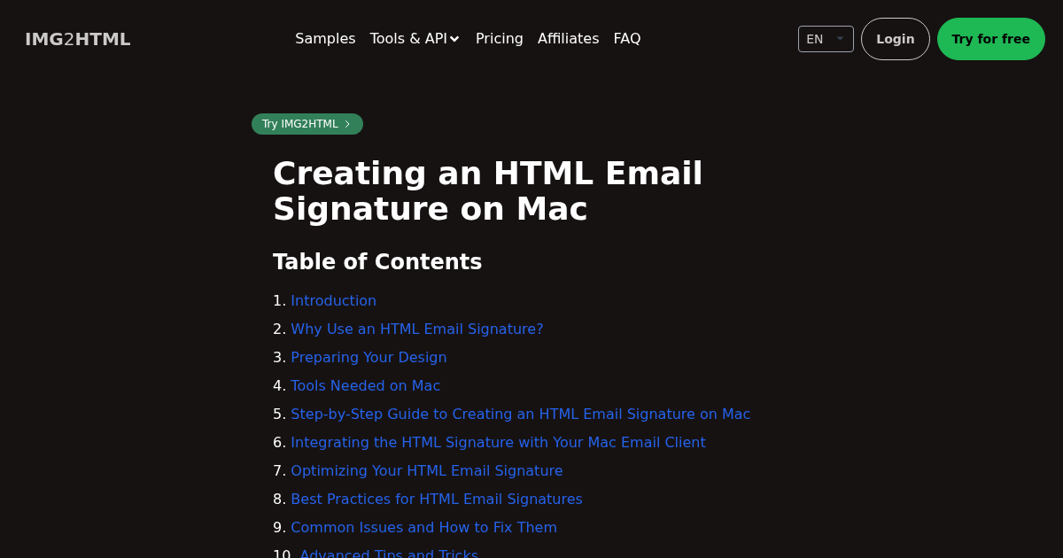 Image to HTML CSS code AI converter - IMG2HTML