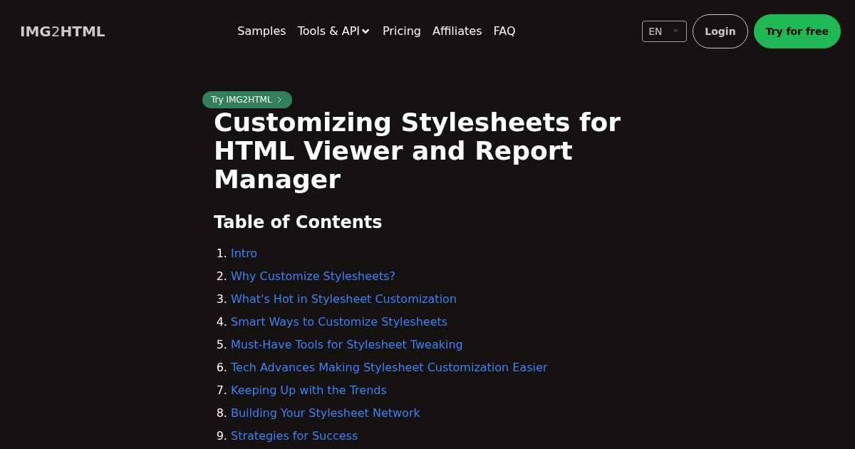 Image to HTML CSS code AI converter - IMG2HTML