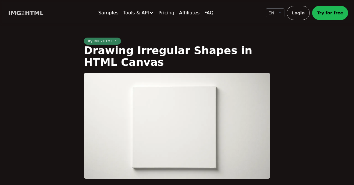 Image to HTML CSS code AI converter - IMG2HTML