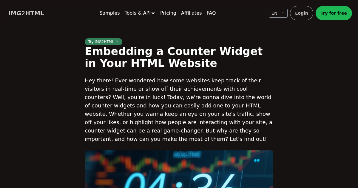 Image to HTML CSS code AI converter - IMG2HTML