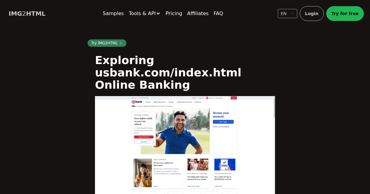 Image to HTML CSS code AI converter - IMG2HTML