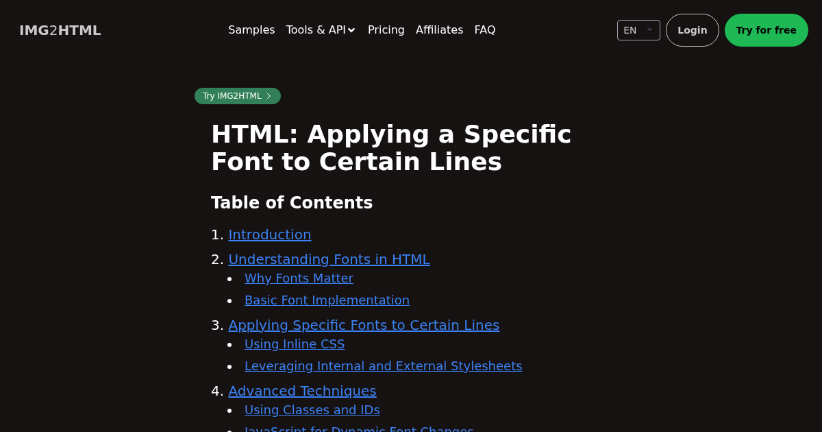 Image to HTML CSS code AI converter - IMG2HTML