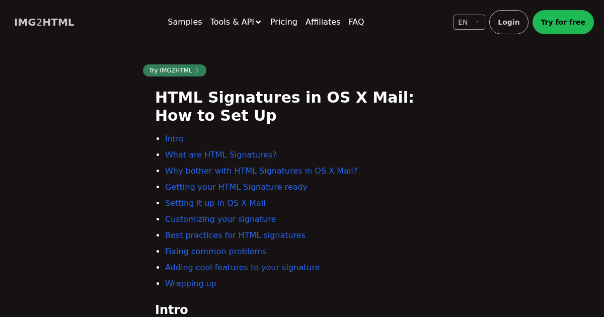 Image to HTML CSS code AI converter - IMG2HTML