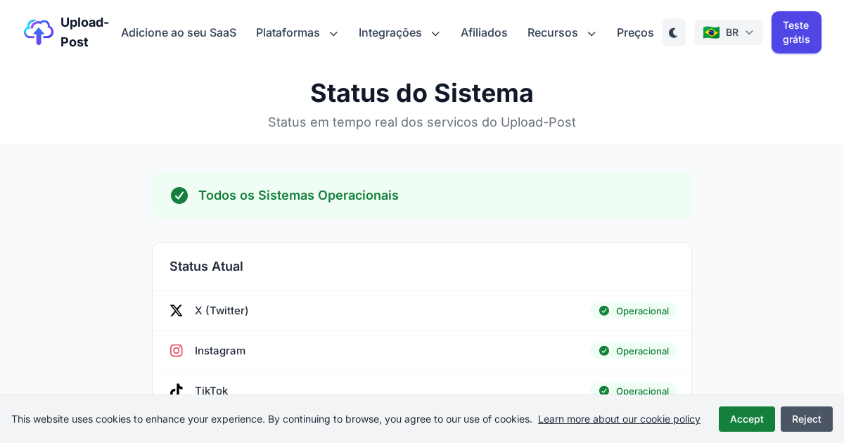 Status do Sistema - Upload-Post