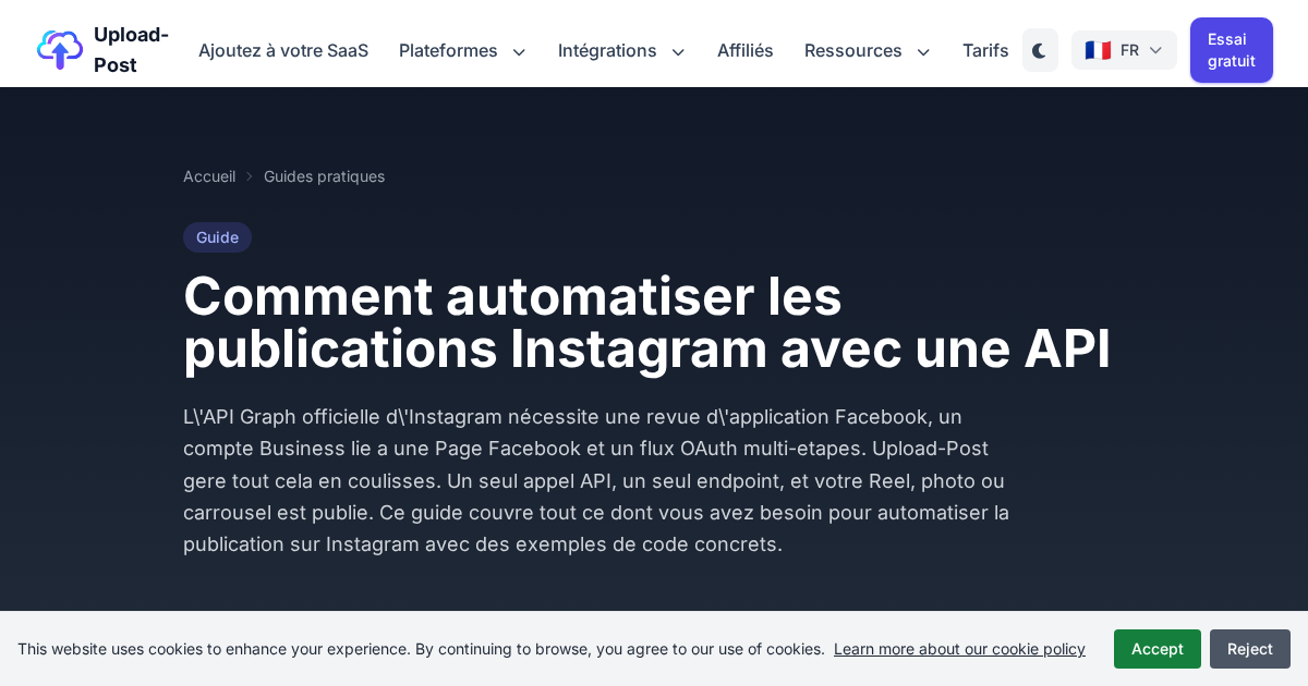 Comment automatiser les publications Instagram avec une API (Reels ...