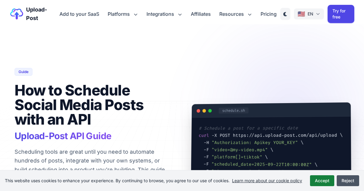 How to Schedule Social Media Posts with an API (Full Guide) | Upload ...