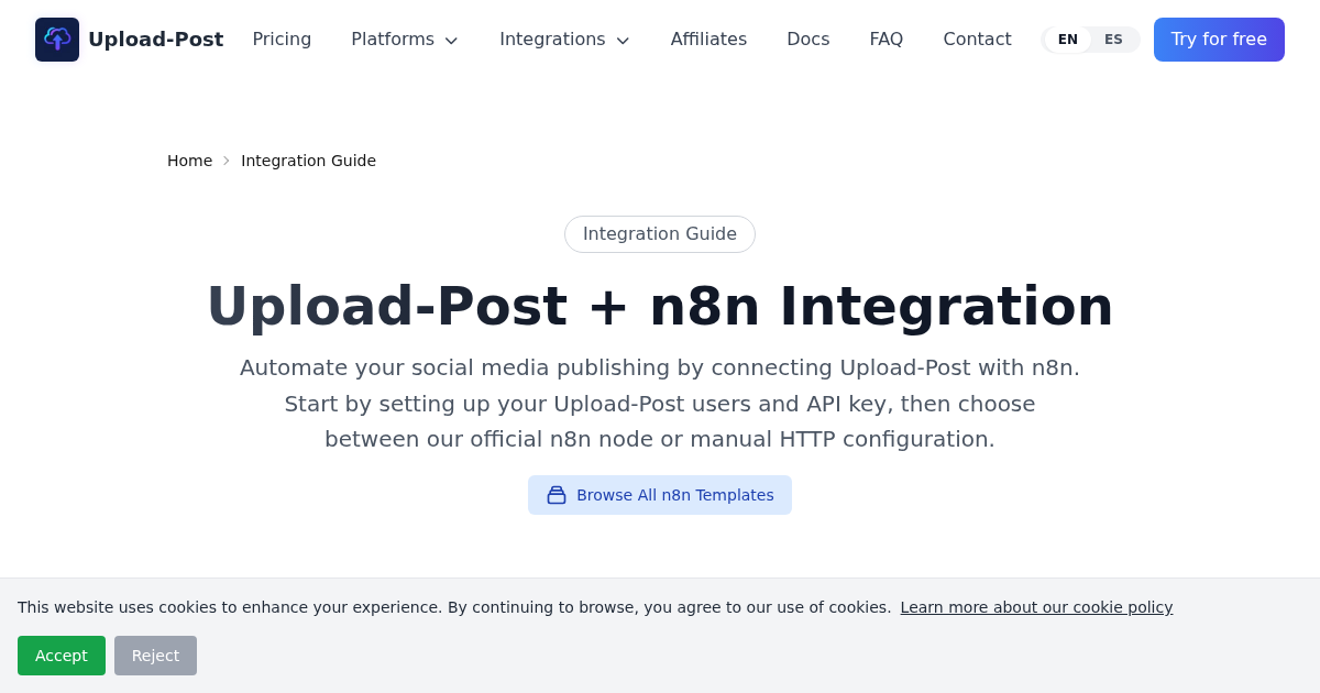 Upload-Post - API for uploading videos to TikTok, Instagram, LinkedIn ...