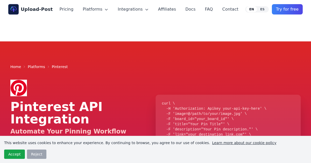 Upload-Post - API for uploading videos to TikTok, Instagram, LinkedIn, Youtube & more