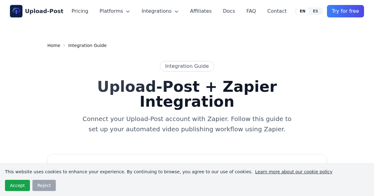 Upload-Post - API for uploading videos to TikTok, Instagram, LinkedIn, Youtube & more